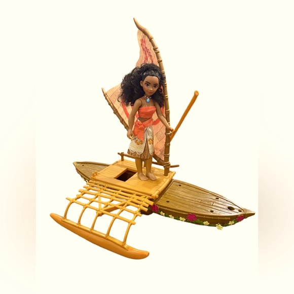 Disney | Toys | Disneys Moana 19 Starlight Boat Outrigger Sailing Canoe ...